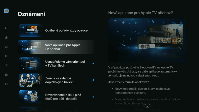 Vychází zcela nová aplikace SledovaniTV pro AppleTV ~ MacBlog.sk